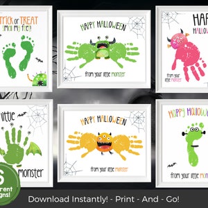 Halloween Handprint Craft DIY Craft for Kids Art Halloween - Etsy