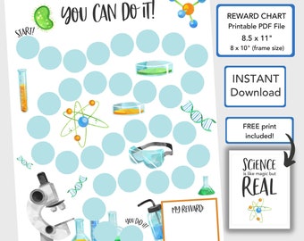 Robot Reward Chart for Kids Behavior Reading Printable Chore Chart ...