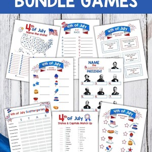 Fourth of July Game, Printable 4th of July Scavenger Hunt, Independence ...