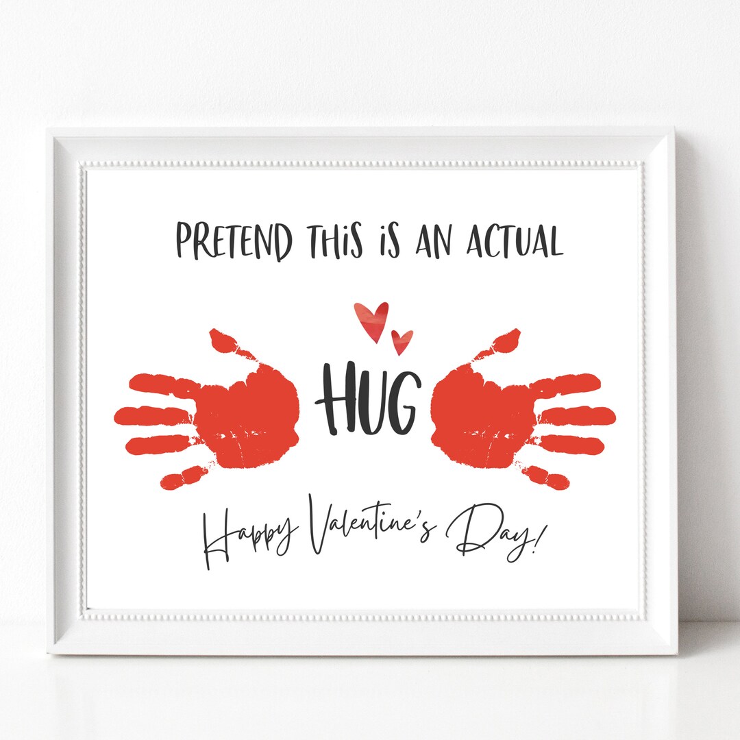 Valentines Grandpa Gift From Grandkids, Printable Handprint Art ...