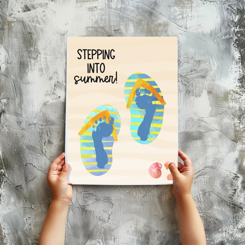 Stepping Into Summer Footprint Craft, Last Day of School Activity ...