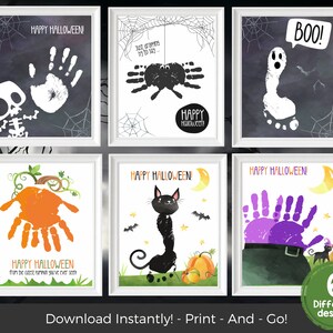 Halloween Handprint Craft DIY Craft for Kids Art Halloween - Etsy