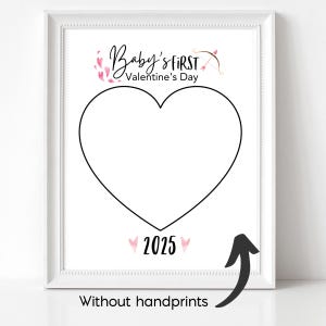 Babys First Valentines Day, Printable Valentine Baby Footprint Art ...