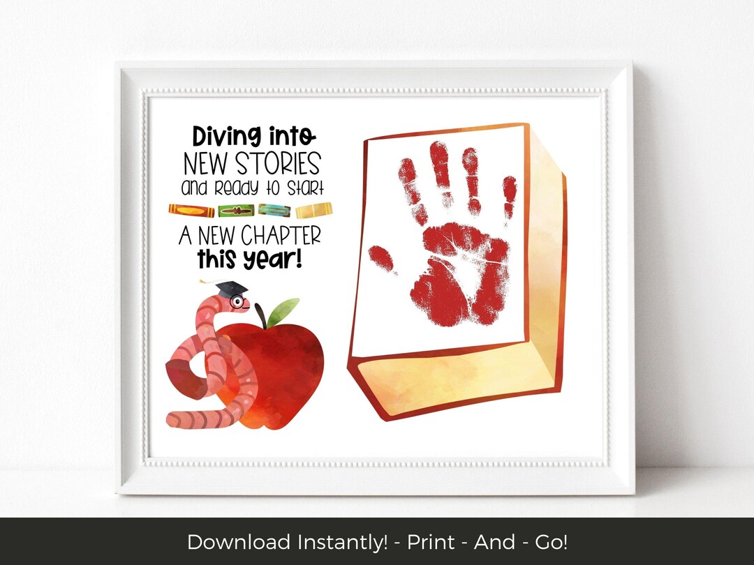 Back to School Handprint Craft for Kids, Handprint Art School Activity ...
