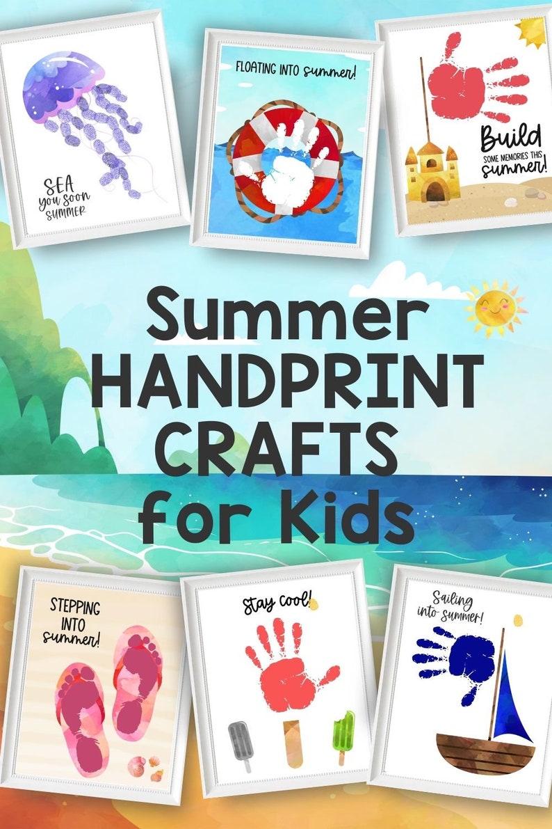 Popsicle Art, Summer Handprint Art, Printable Handprint Craft Ice Cream ...