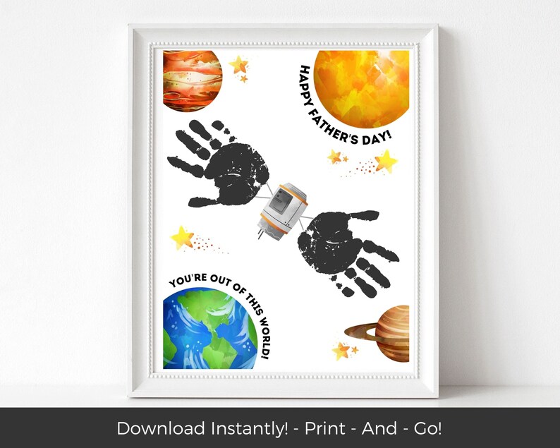 Printable Fathers Day Handprint Craft, Fathers Day Handprint Art ...