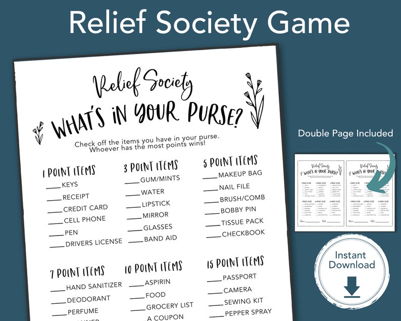 RELIEF SOCIETY Activity Game Activity Printable Get to Know | Etsy
