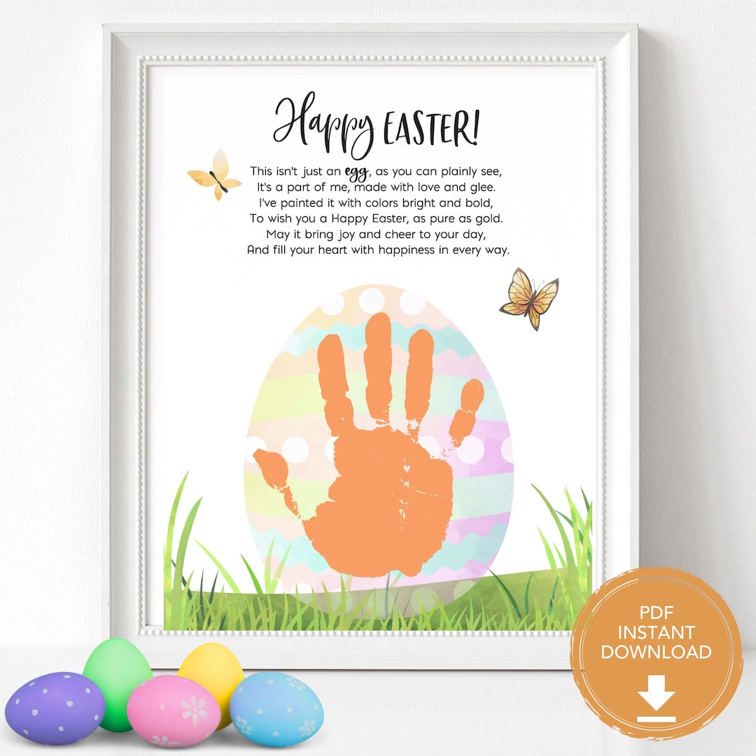 Printable Easter Handprint Craft Ideas, Handprint Art Template ...