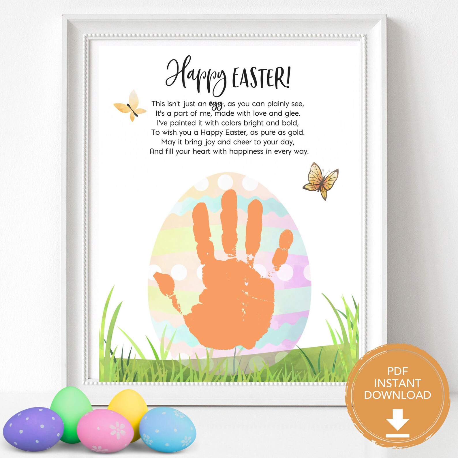 Printable Easter Handprint Craft Ideas, Handprint Art Template ...