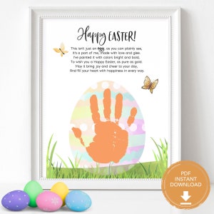 Printable Easter Handprint Craft Ideas, Handprint Art Template ...