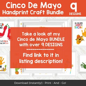 Pinata Handprint Craft Cinco De Mayo Handprint Art Printable - Cinco De ...