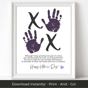 Mothers Day Printable Handprint Art, Mothers Day Gift From Kids ...