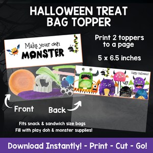 Make Your Own Monster Kit Printable Tag, Monster Printable, Monster ...
