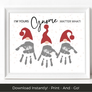 Gnome Valentine Printable Handprint Art Valentine Handprint - Etsy