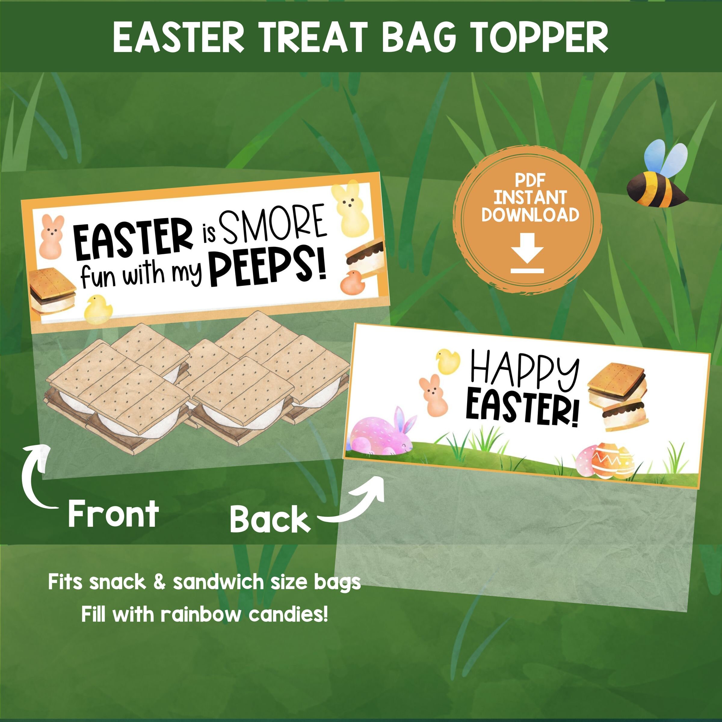Easter Treat Bag Topper, Easter Basket Stuffers for Boys and Girls ...