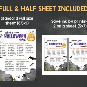 What's Your Name Halloween Printable Halloween Party - Etsy