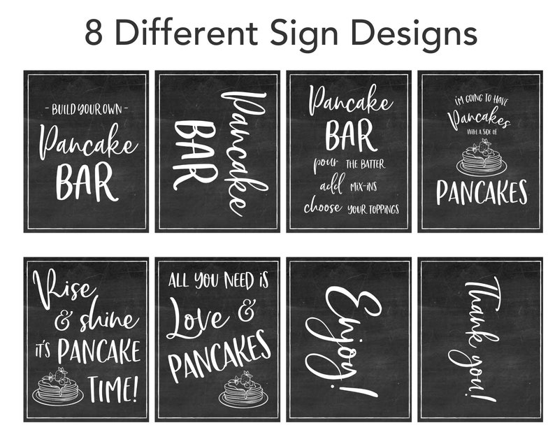 Pancake Bar Kit Pancake Bar Sign for Christmas Wedding - Etsy