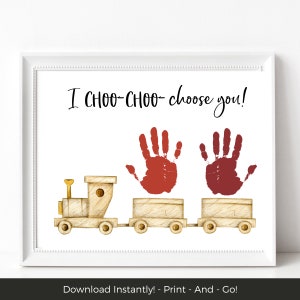 Printable Handprint Art, Toddler Crafts for Kids Art, Valentines ...