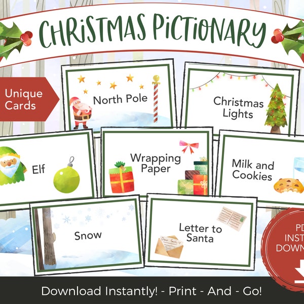 Christmas Pictionary - Etsy