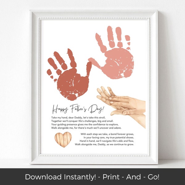 Fathers Day Poem Handprint - Etsy