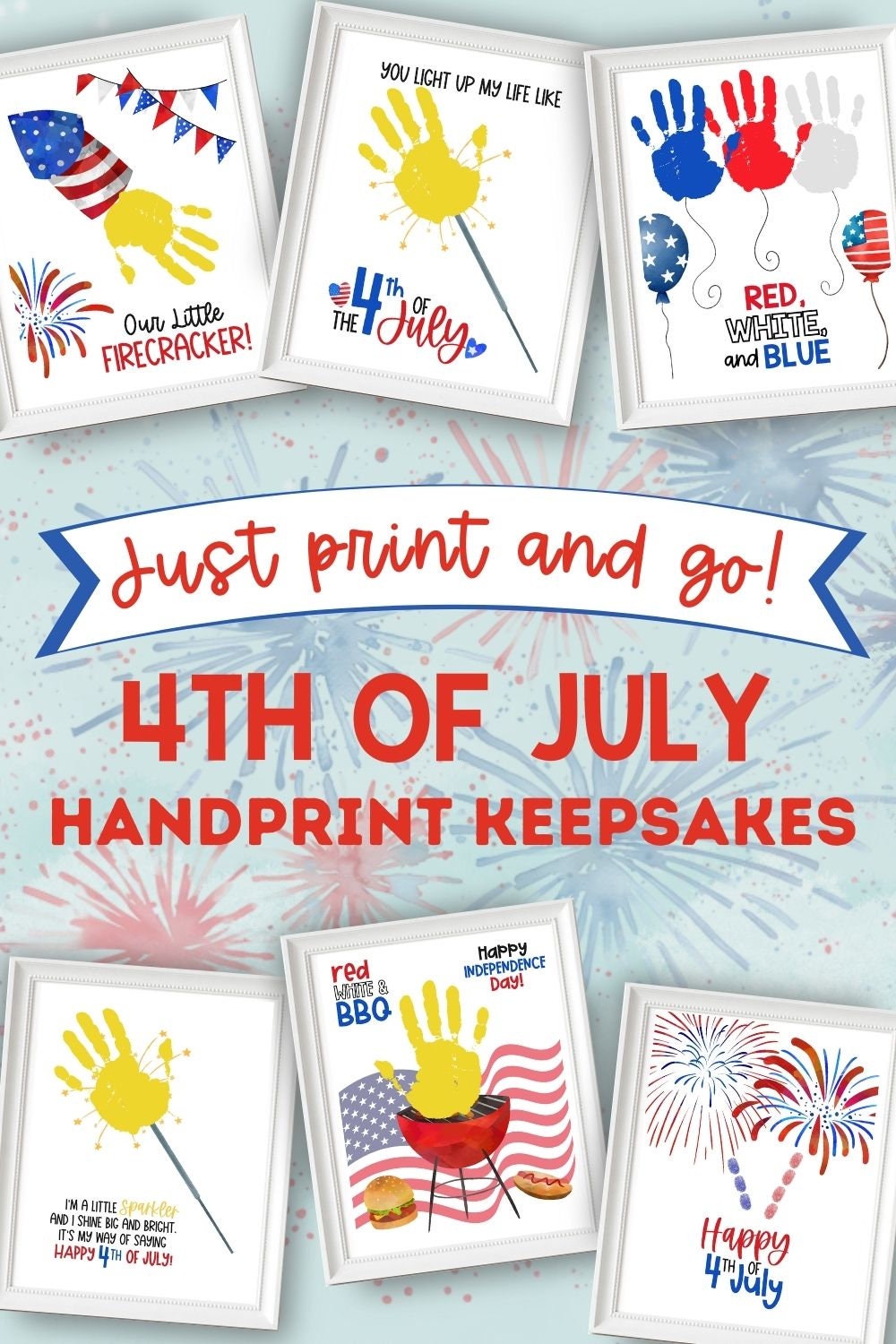Fourth of July Handprint Craft Bundle, Handprint Art 4th of July Crafts ...