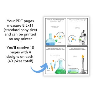 Science Printable Valentine Cards for Kids Valentines Cards Instant ...