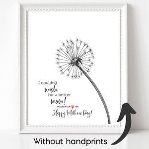 Unique Mothers Day Gift Fingerprint Art Template, Kids Thumbprint Art ...