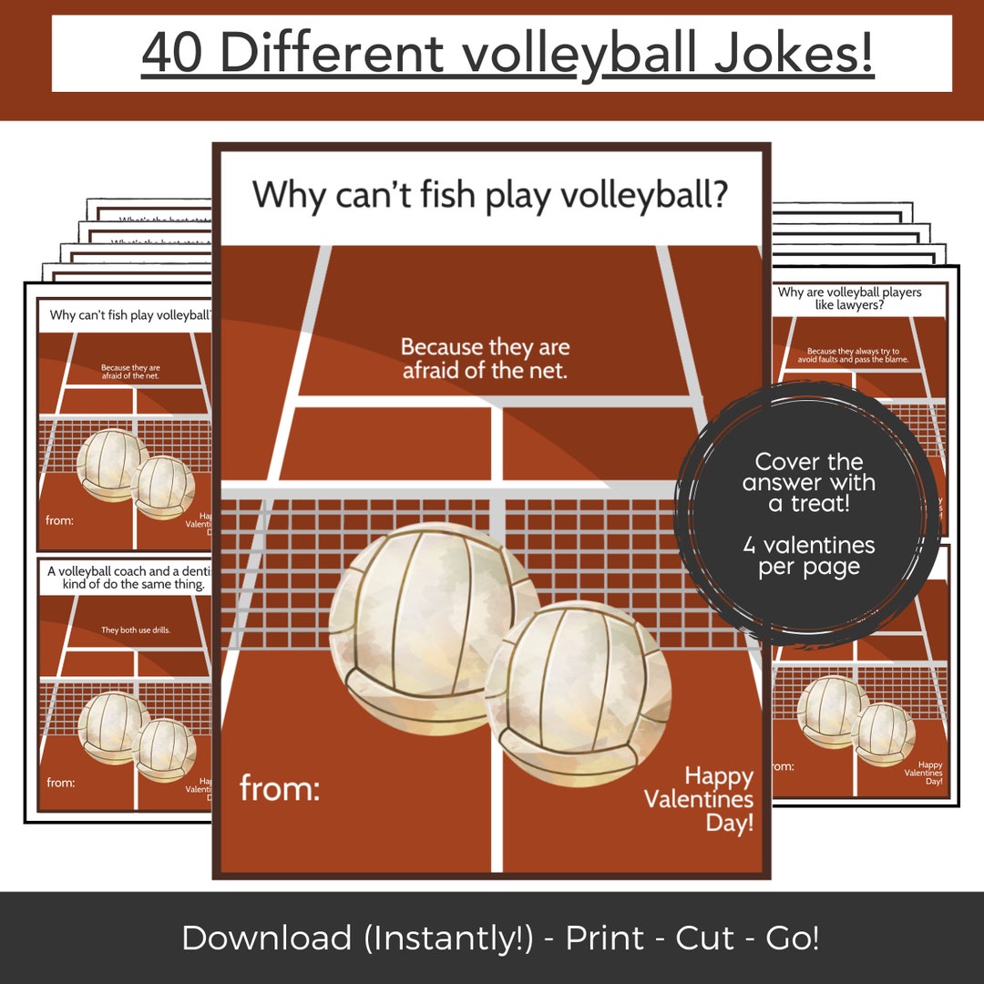 Volleyball Printable Valentine Cards for Kids, Kids Valentines Cards ...