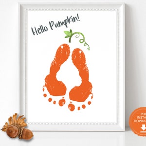 Thanksgiving Printable Kids Craft Footprint Art Handprint - Etsy