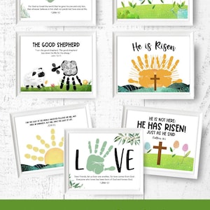 Kids Bible Crafts, Christian Printable Handprint Art for Kids, Easy ...
