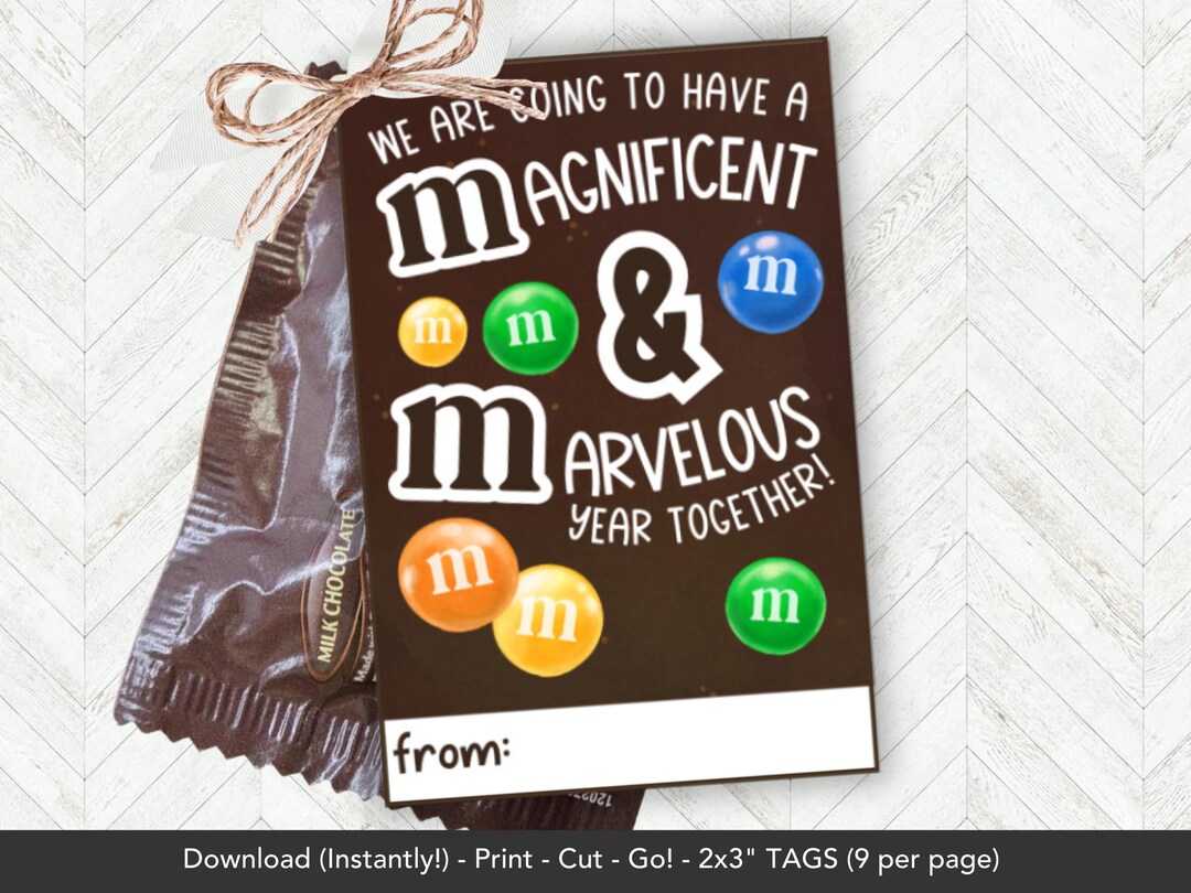 Back to School Candy Gift Tag Printable, Student Welcome Treat Tag ...