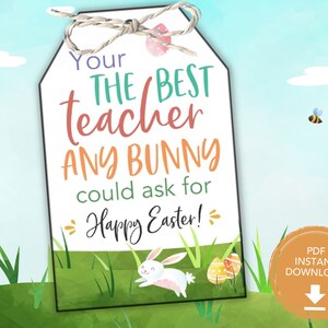 Easter Gift Tag Easy Teacher Appreciation Gift Idea Easter - Etsy