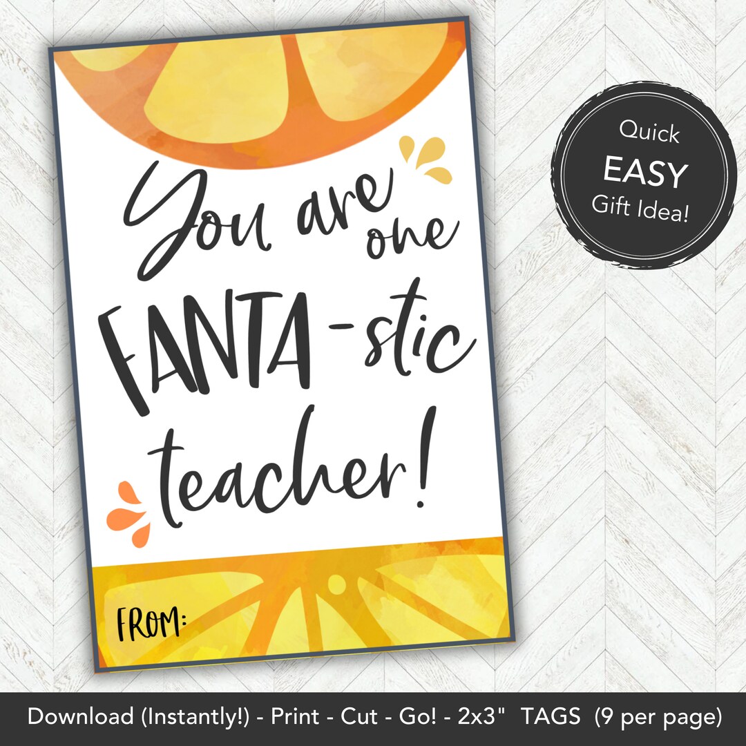Teacher Appreciation Gift Tag, Teacher Thank You Gift, Teacher ...