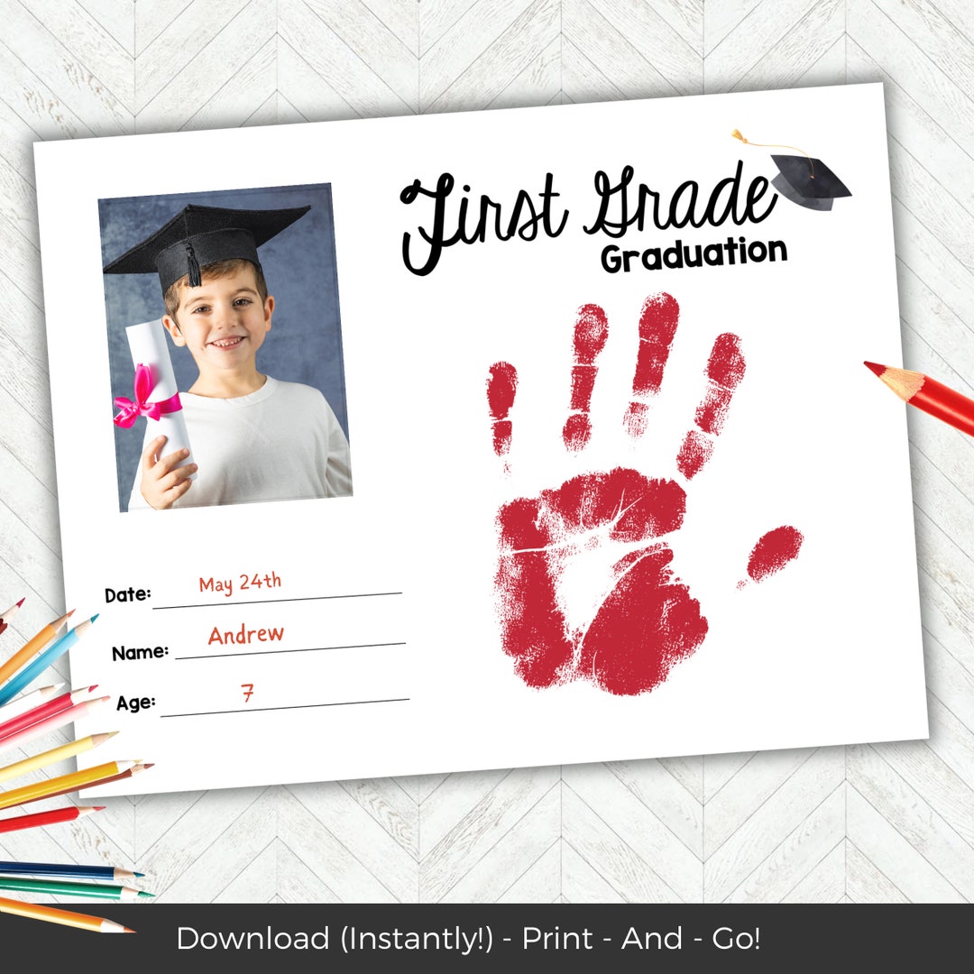 First Grade Handprint Craft, Goodbye First Grade, Last Day 1st Grade ...
