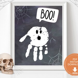 Ghost Halloween Handprint Craft DIY Craft for Kids Art - Etsy