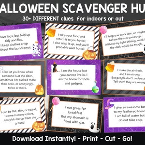 Halloween Scavenger Hunt for Kids, Halloween Printables Games for ...