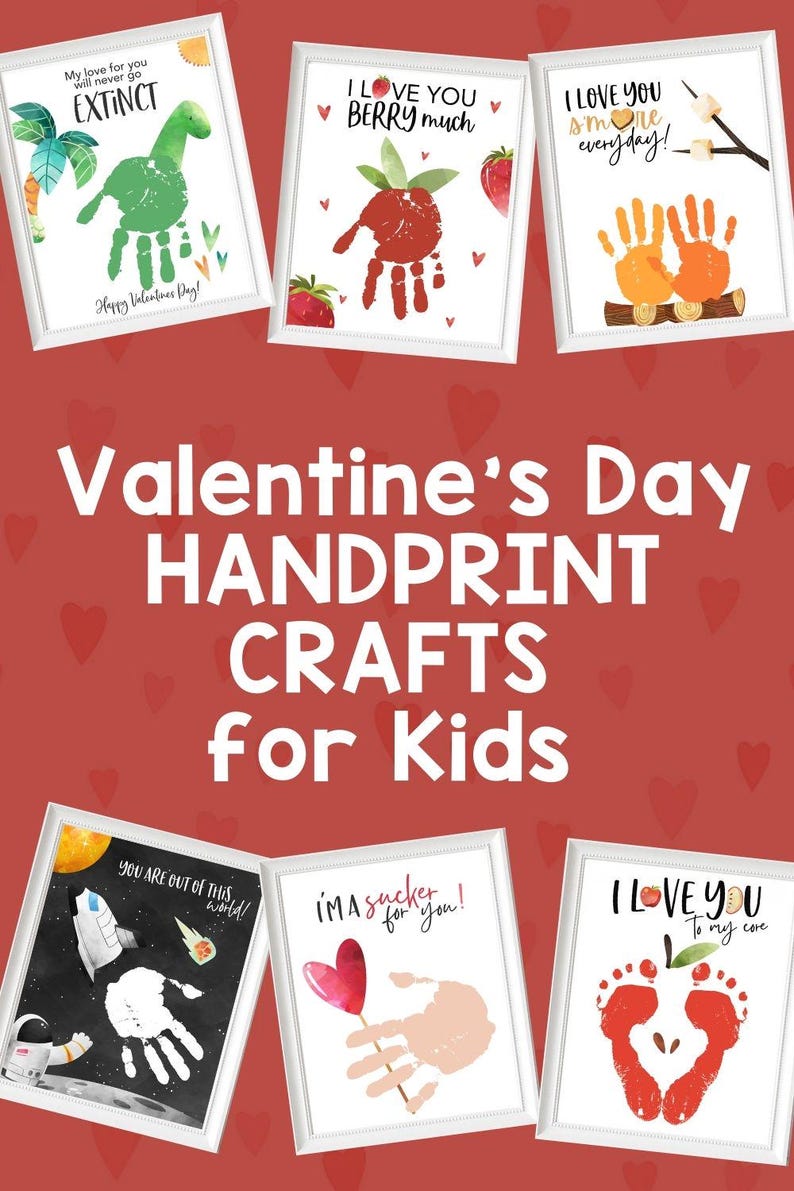 Printable Valentine Handprint Art, Kids Activities, Printable Craft ...