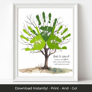 Back to School Handprint Craft for Kids, Handprint Art School Activity ...