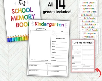 Full Page Memory Box Kit, Memory Box Labels Stickers, Editable PDF ...