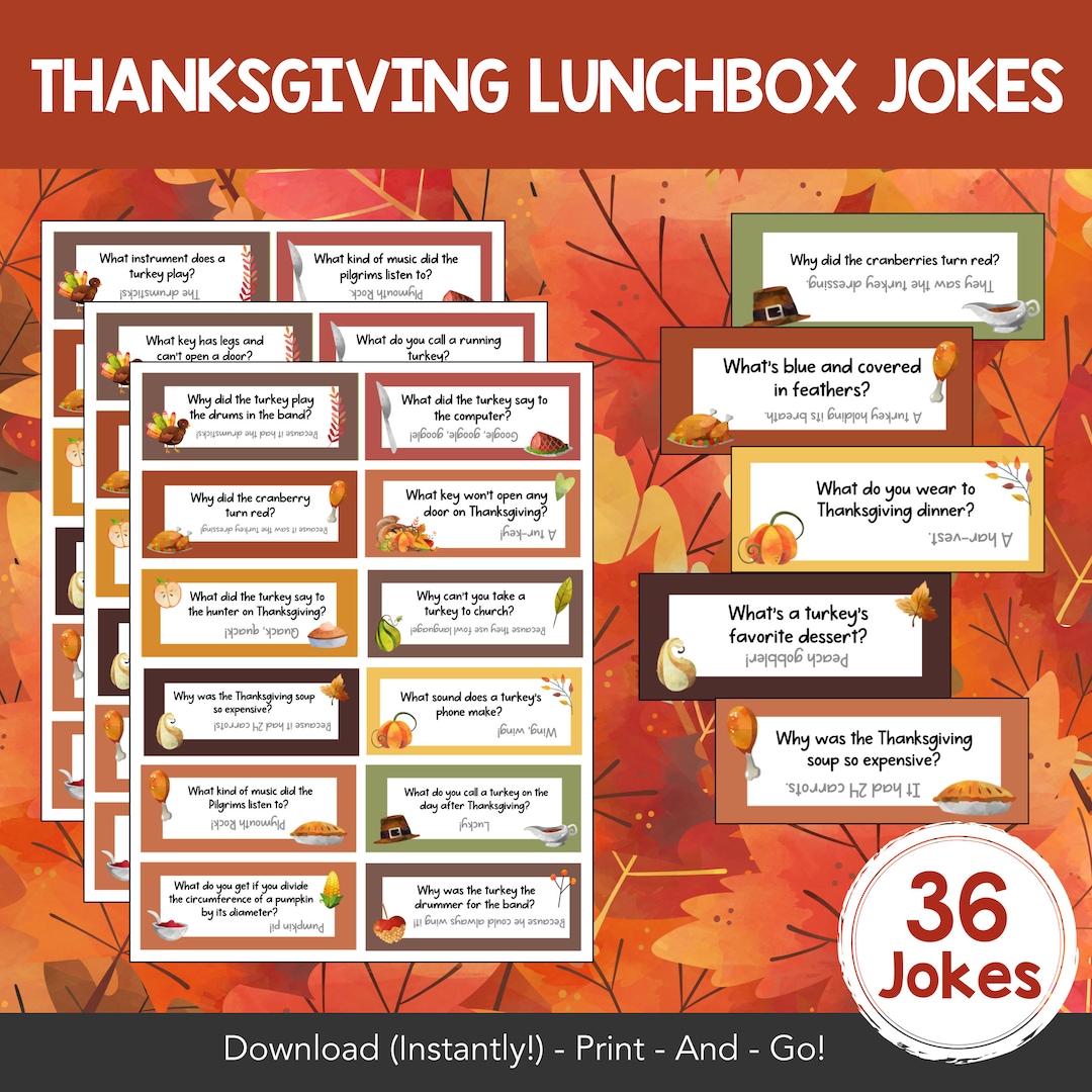 Thanksgiving Jokes for Kids, Printable Thanksgiving Game for Familes ...