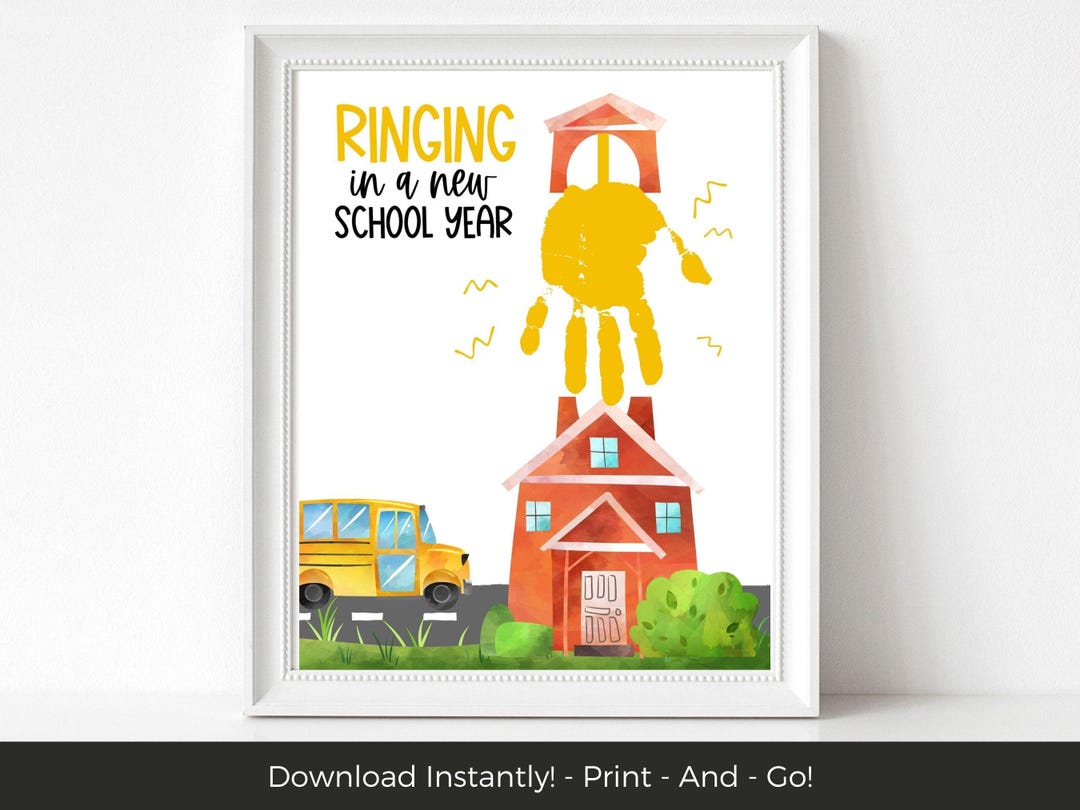 First Day of School Handprint Craft, Back to School First Week ...