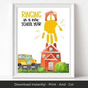 First Day of School Handprint Craft, Back to School First Week ...