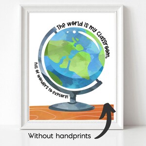 Handprint Craft Back to School Printable, First Day of School Handprint ...