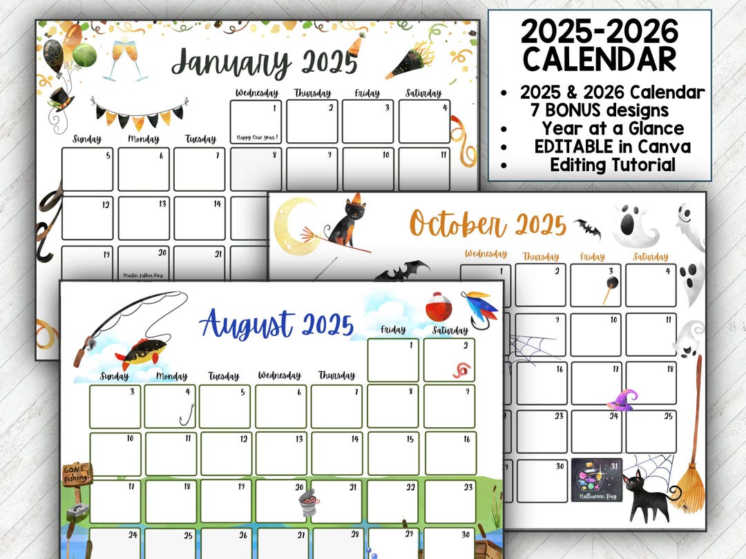 2025 Calendar, Kids Calendar Printable, Calendar 2025, Monthly Calendar ...