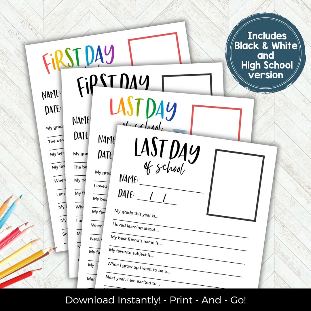 First and Last Day of School Questionnaire, Student Interview Worksheet ...