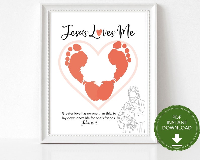 Scripture Craft Printable Handprint Art for Kids Easy Bible - Etsy