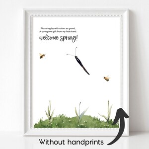 Welcome Spring Butterfly Handprint Activity, Prek or Toddler Handprint ...
