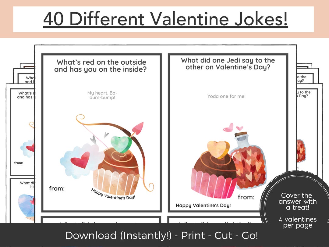 Valentine Candy Cards Printable Valentines Kids Classroom - Etsy