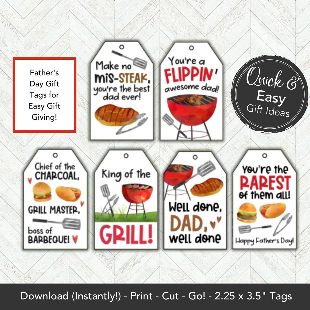 Fathers Day Printable Gift Tag, Fathers Day Gift From Kids Printable ...
