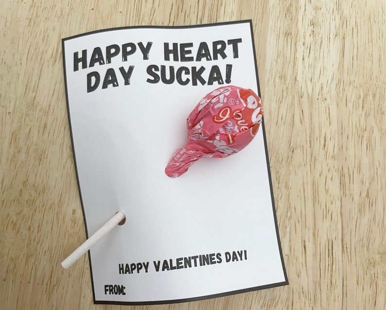 Sucker Funny Valentine Cards for Kids Valentine Printable - Etsy